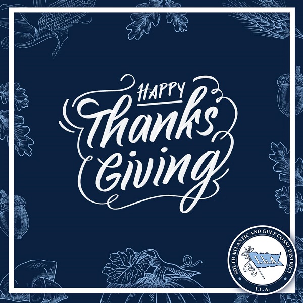 Thanksgiving Letter From SAGCD President Alan Robb - SAGCD - ILA