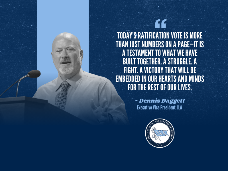 A Message From ILA International Executive Vice President Dennis A ...
